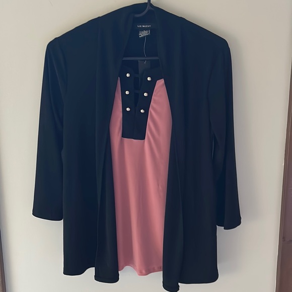 Liz Mccoy | Tops | Liz Mccoy Womens Small Cardigan With Attached Shirt ...